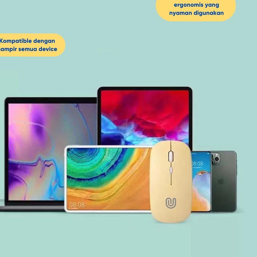 Jual Mouse Wireless Unitech M2 V3 Macaron Pastel Series - Wireless ...