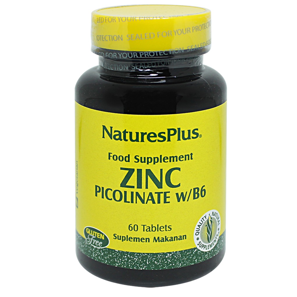 Jual Nature's Plus Zinc Picolinate w/B-6 - 60 Tablet | Shopee Indonesia