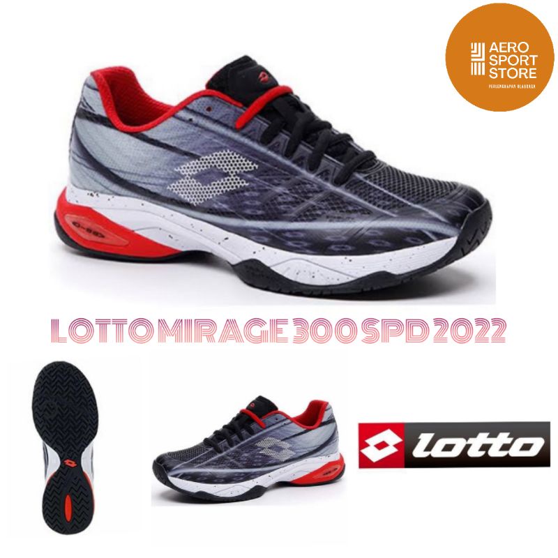 Jual [ SEPATU TENIS LAPANGAN LOTTO MIRAGE 300 SPD 2022 - RED POPPY ...