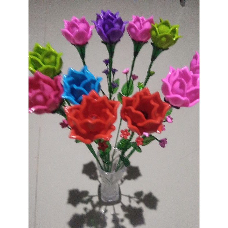 Jual new bunga mawar hias akrilik ukuran sedang | Shopee Indonesia