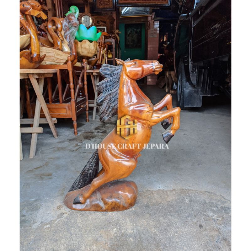 Jual Pajangan Patung Kuda Dekorasi Meja Kayu Jati Seni Ukir | Shopee ...