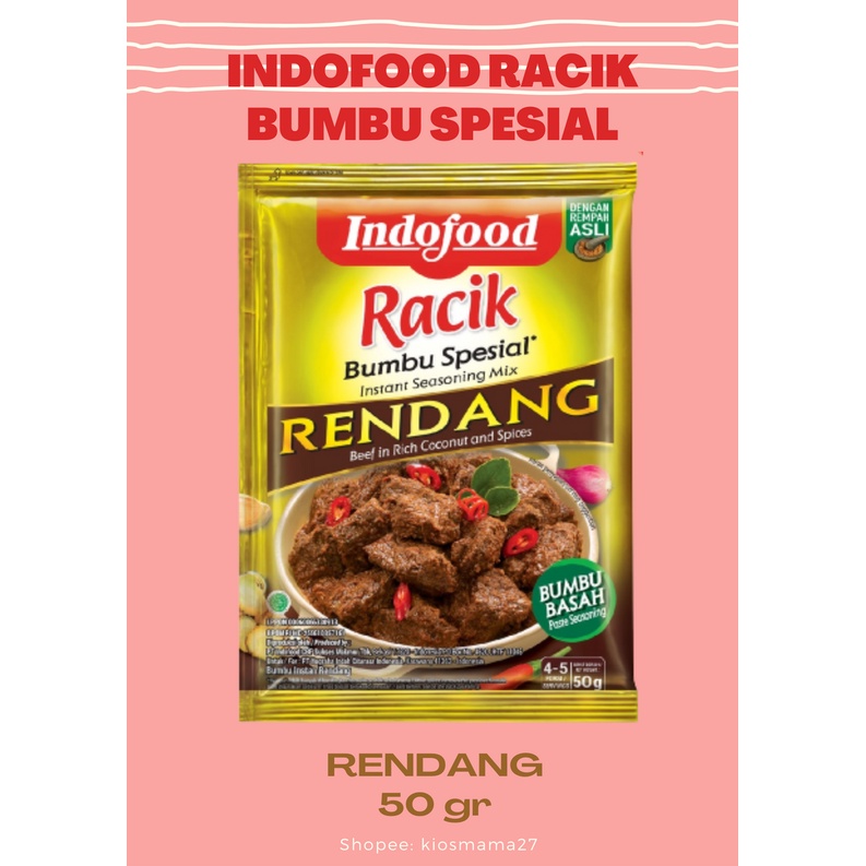 Jual Indofood Racik Bumbu Spesial RENDANG 50 g | Shopee Indonesia