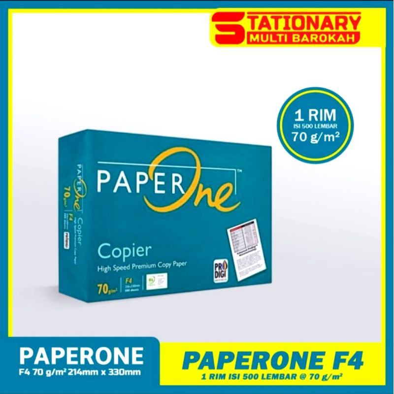 Jual Kertas Paper One F4 75 gram 1 Rim | Shopee Indonesia