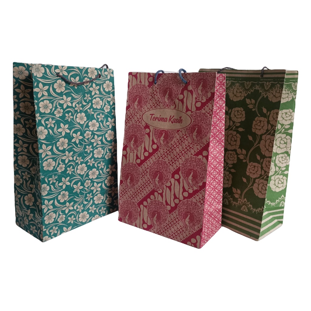 Jual Paper Bag Motif Batik Craft Uk 15x8x25 CM hatari [ECERAN] GOODIE ...