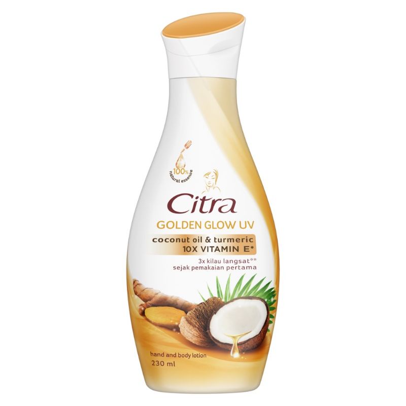 Jual Citra Hand Body Golden Glow UV Coconut Oil & Turmeric mangir ...