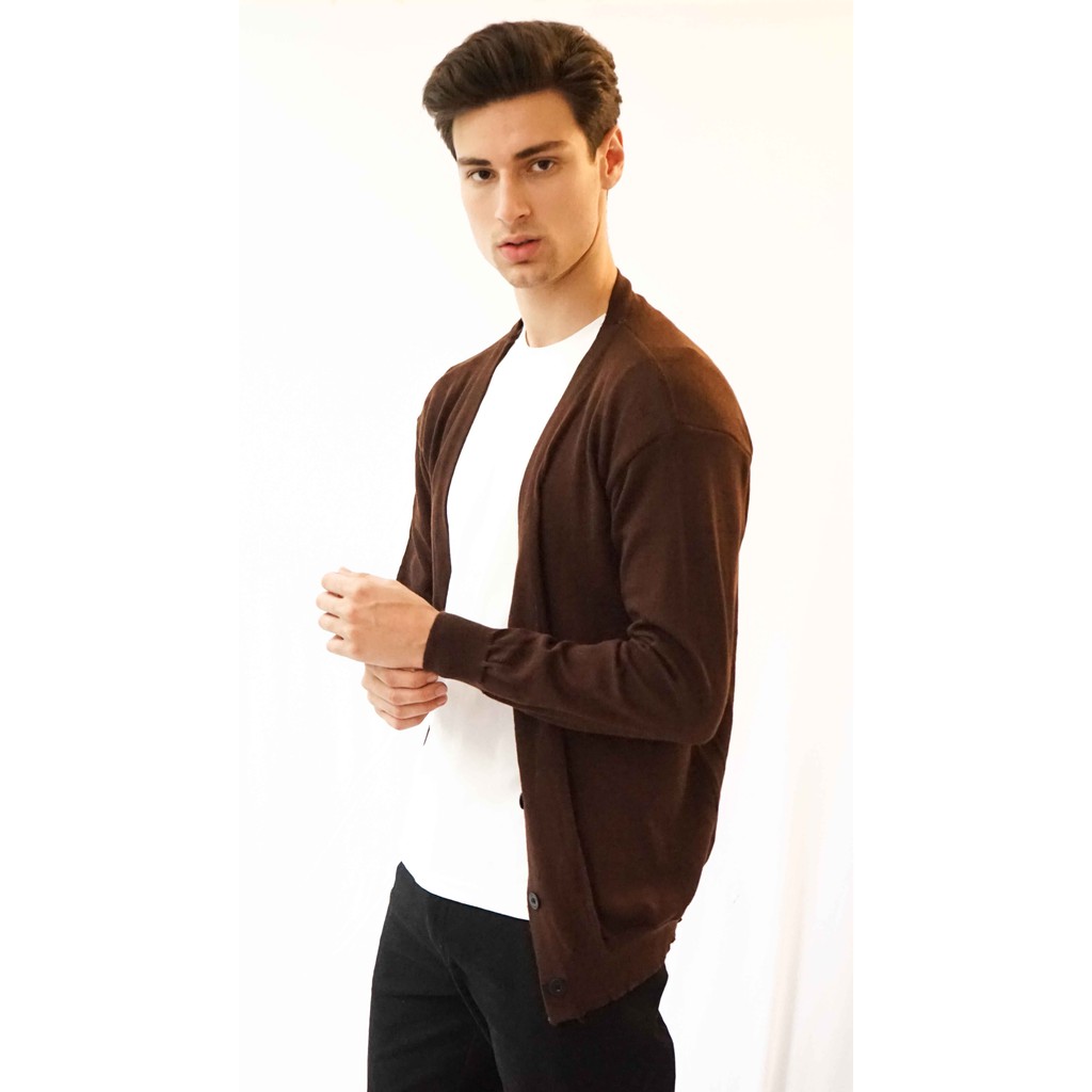 Jual Houseofcuff Cardigan Pria Oversize Korea Big Size Jumbo Cokelat ...