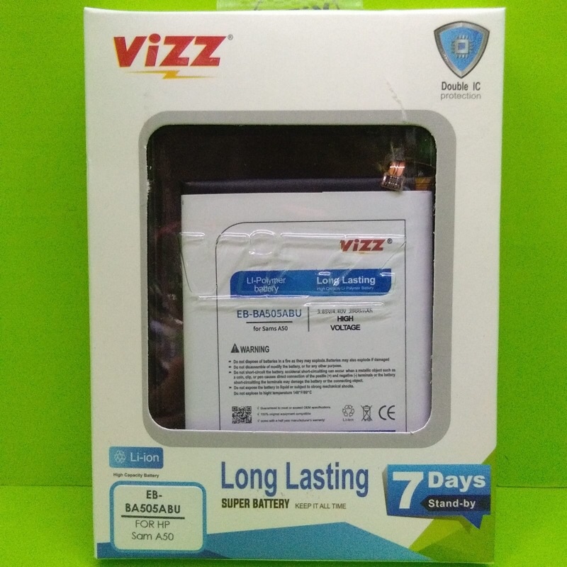 Jual baterai double power vizz samsung a50 eb-ba505abu A20 / A30 / A50 / A50S | Shopee Indonesia