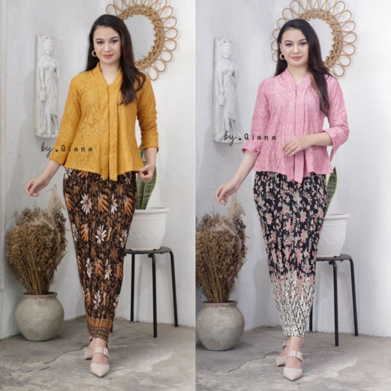 Jual (RealPict)Set Kebaya Modern Floy Brokat Kutubaru/Kebaya Brokat/Kebaya Modern/Kebaya Wisuda ...