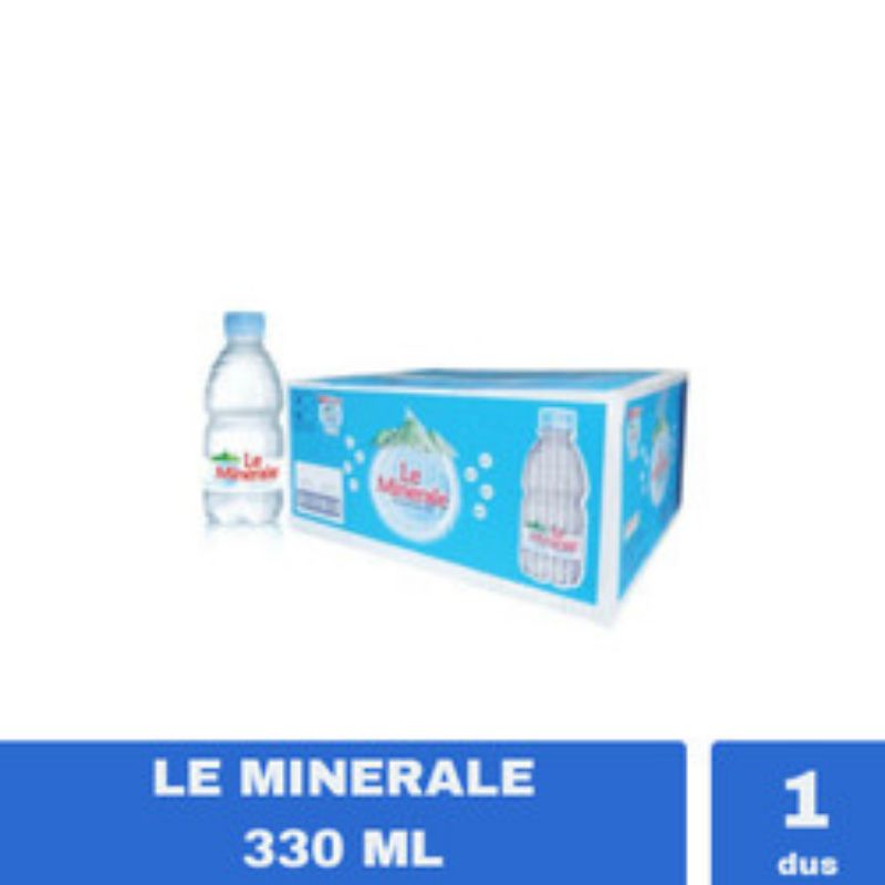 Jual LE MINERALE AIR MINERALE MINI 330 ML ISI 24 BOTOL PER DUS | Shopee ...