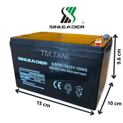 Jual AKI 12V 12AH SINLEADER | Aki Yuasa 7 Ah | Aki Sprayer Elektrik ...