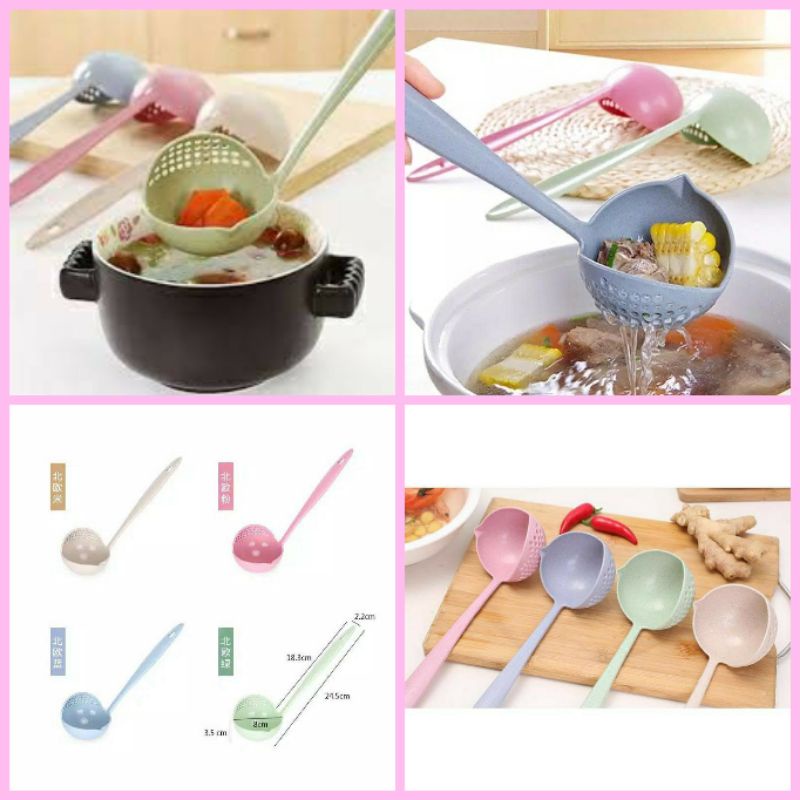 Jual CENTONG KUAH SUP SAYUR SENDOK SARING MASAK 2in1 KITCHEN FOOD ...