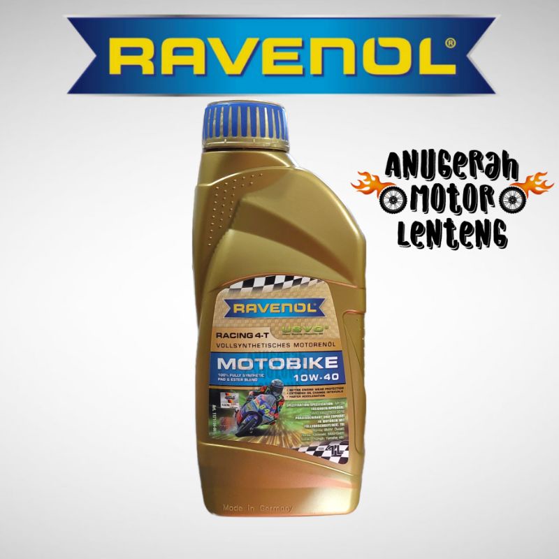 Jual Oli Ravenol Motobike Racing 4T 10W 40 1L Fully Synthetic Ester API SN | Shopee Indonesia