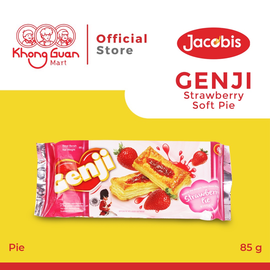 Jual MONDE Genji Strawberry Pie 85 Pack Gram | Shopee Indonesia