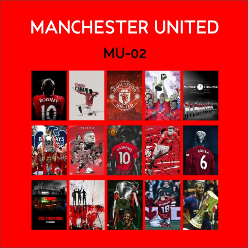 Jual Poster bola A4 & A5 (Isi 15 pcs)/ Poster Manchester United/ Poster ...