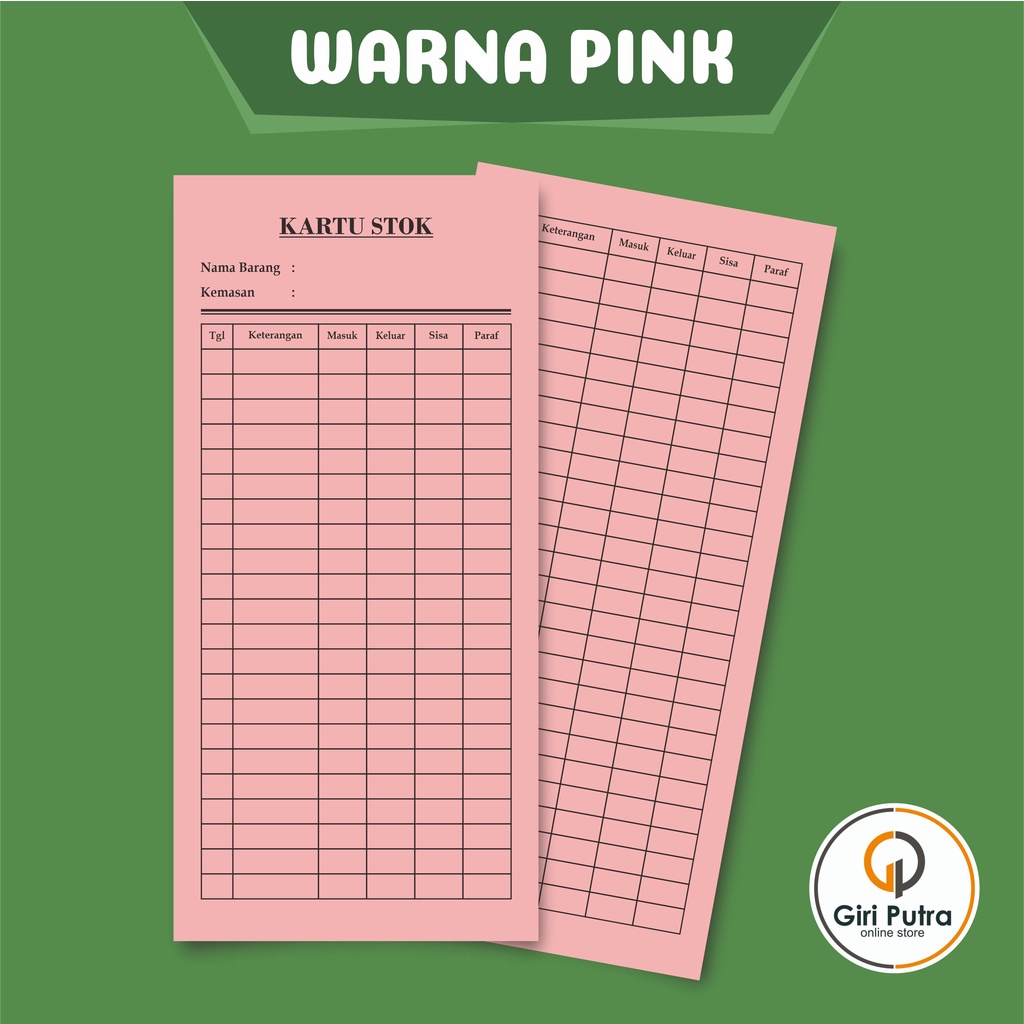 Jual Kartu Stok Barang / Kartu Stok Obat Isi 100 Lembar | Shopee Indonesia