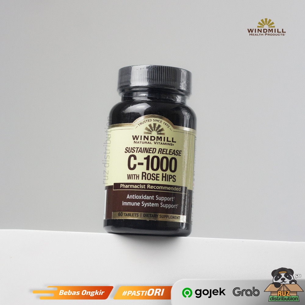 Jual WINDMILL Vitamin C1000 With Rose Hips - Wind mill Vit C | Shopee ...