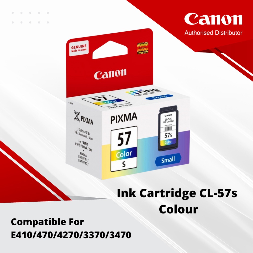 Jual Tinta Original Canon 57 Small Color CL57s - Tinta Canon E410 E470 E3170 E470 E4570 - Tinta ...