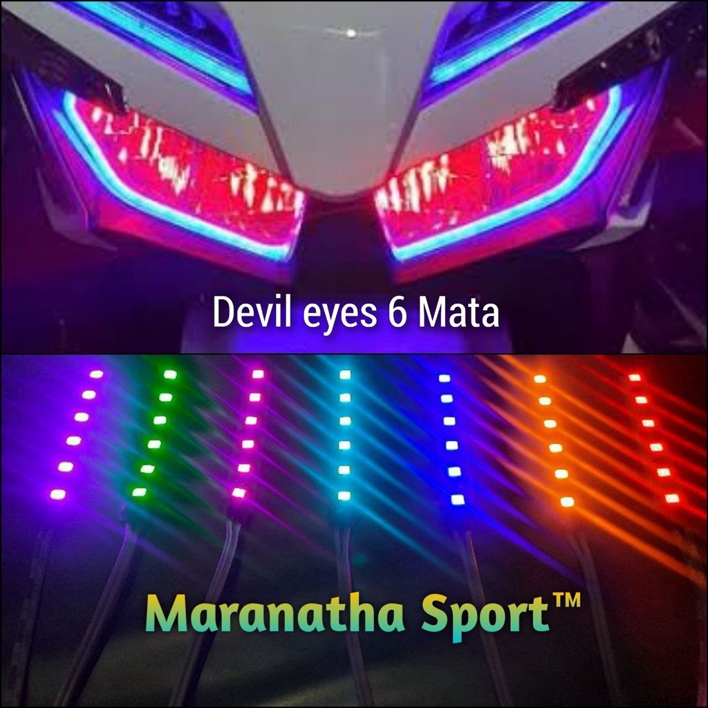 Jual LAMPU DEVIL EYES BISA SEMUA MOTOR / LAMPU LED 6 MATA SMD5050 ...