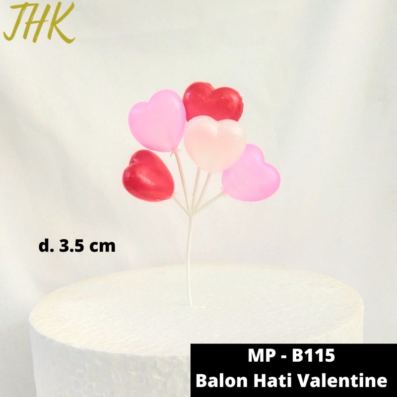Jual MP-B115 - Cake Topper Hiasan Kue Balon Hati Valentine | Shopee ...