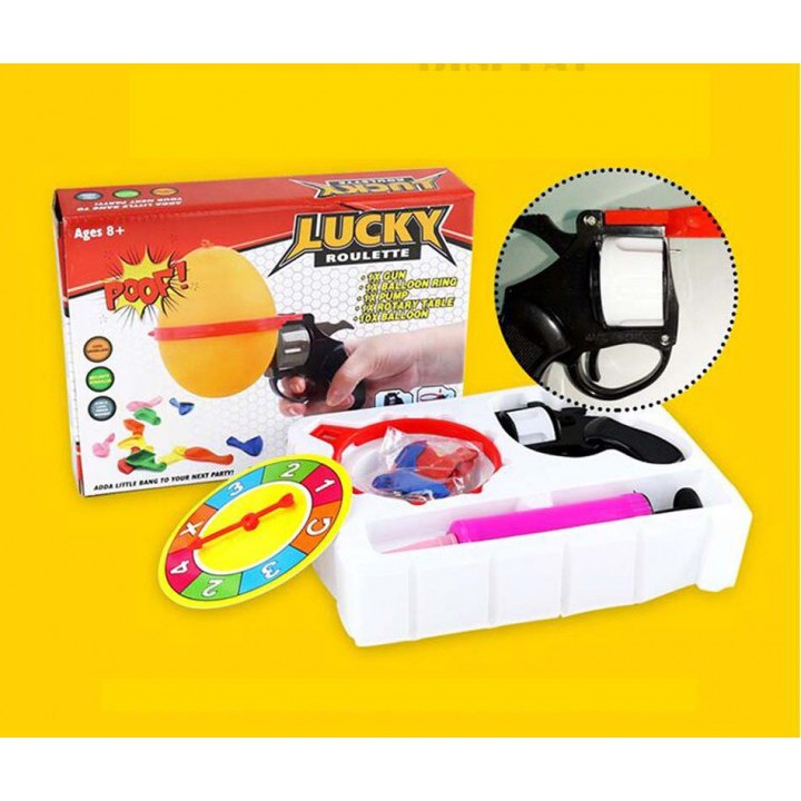 Jual Lucky Russian Roulette Game Balloon Gun Party Deceptive Toy ...