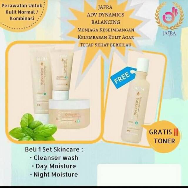Jual JAFRA Set skincare kulit normal & kombinasi, GRATIS TONER | Shopee ...