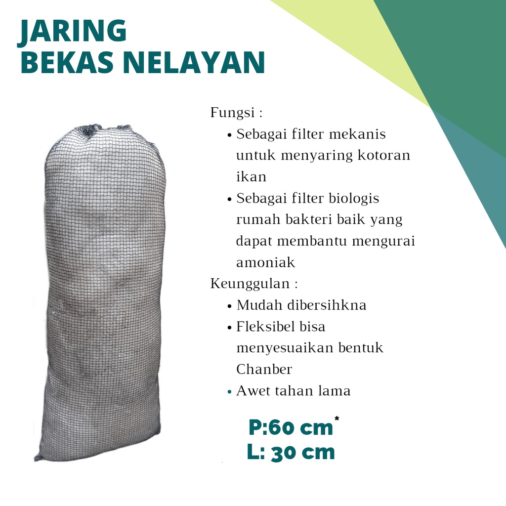 Jual Jaring nelayan bekas media filter kolam koi 1kg | Shopee Indonesia
