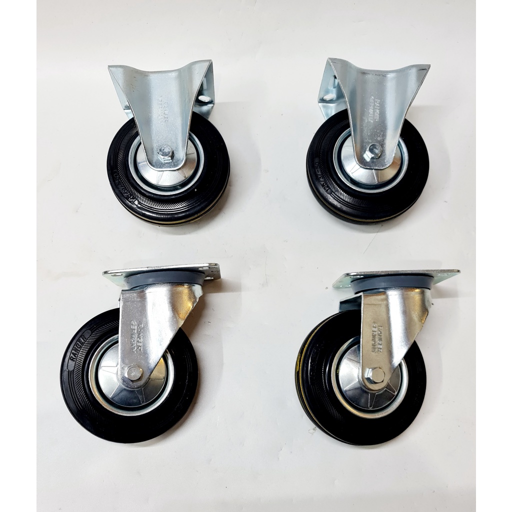 Jual Roda Troley Karet 5 inch Hidup/mati Ranger germany (harga 4 roda ...