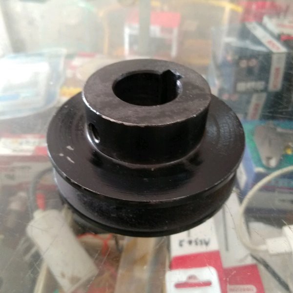 Jual pulley puli B1 - 3 inch as 25 mm pully besi cor | Shopee Indonesia