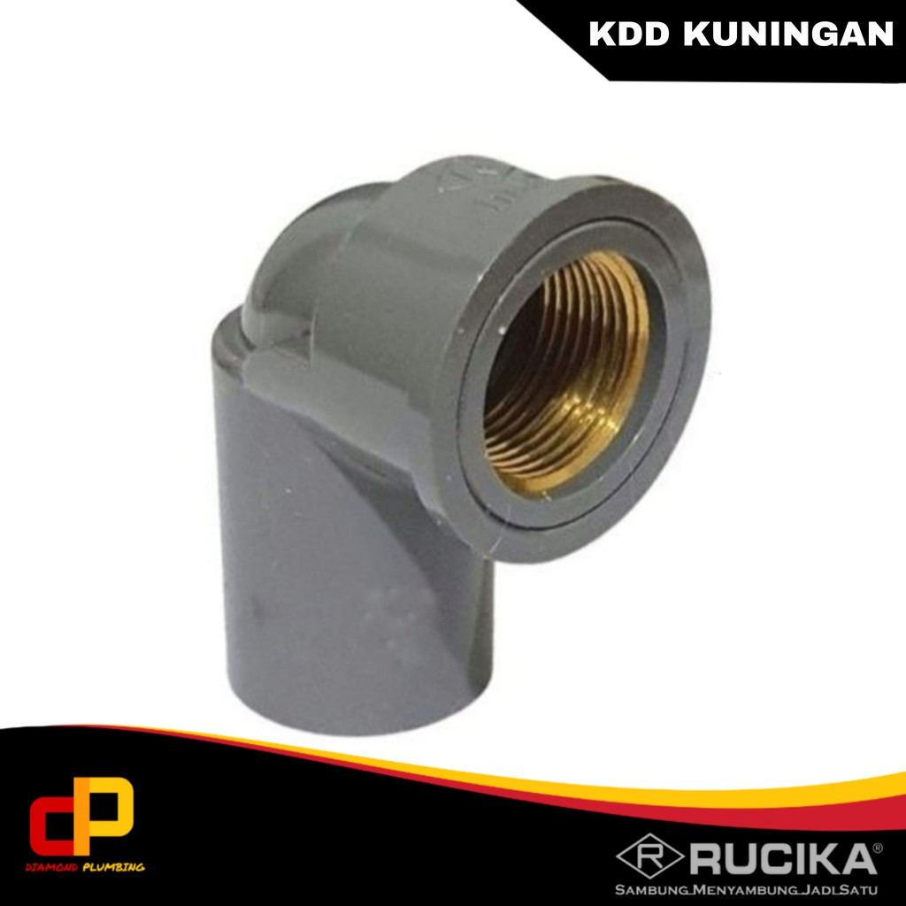 Jual Knie Drat Dalam Kuningan 1/2 x 3/4" RUCIKA PVC Faucet Elbow MI KDD Metal | Shopee Indonesia