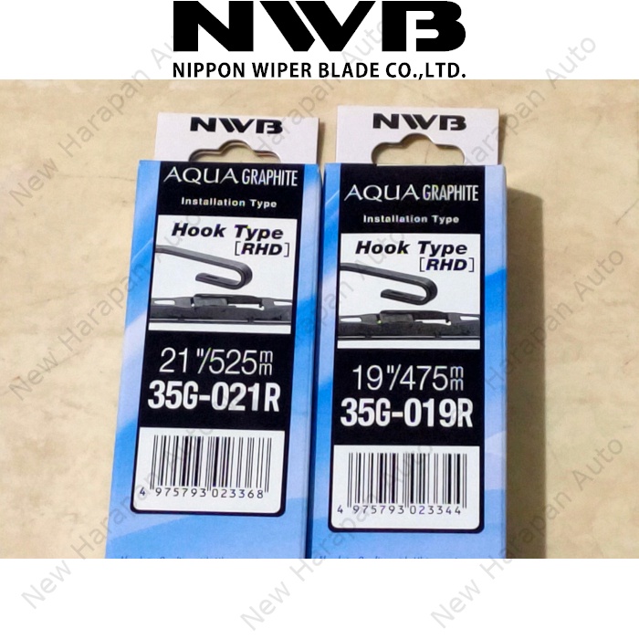 Jual Nippon Wiper Blade Depan 21"+19" NWB AQUA Sapu Kaca Blazer-Fortuner-Hilux (2008-2015 ...