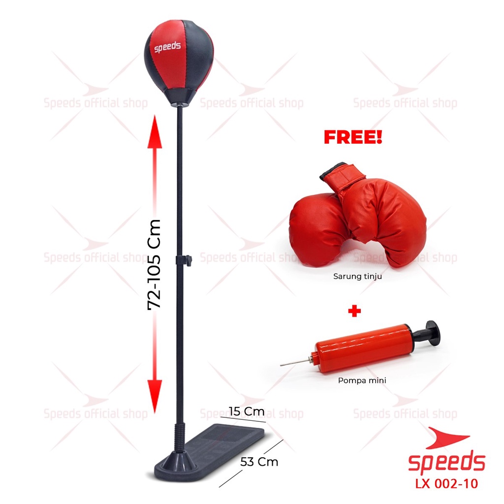 Jual SPEEDS Samsak Boxing Speed Ball Standing Portable Alat Pukul ...