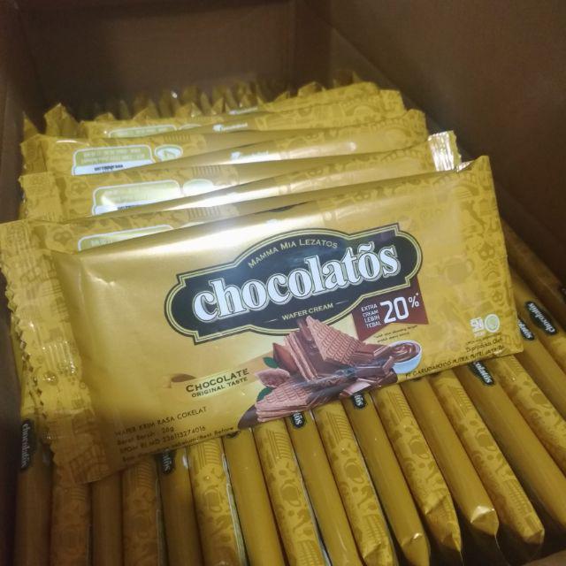 Jual Chocolatos wafer roll 500 isi 24pcs | Shopee Indonesia