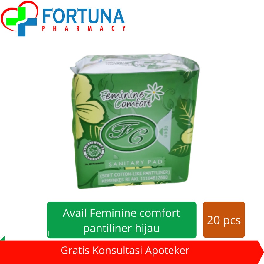 Jual Avail Feminine comfort pantiliner hijau | Shopee Indonesia