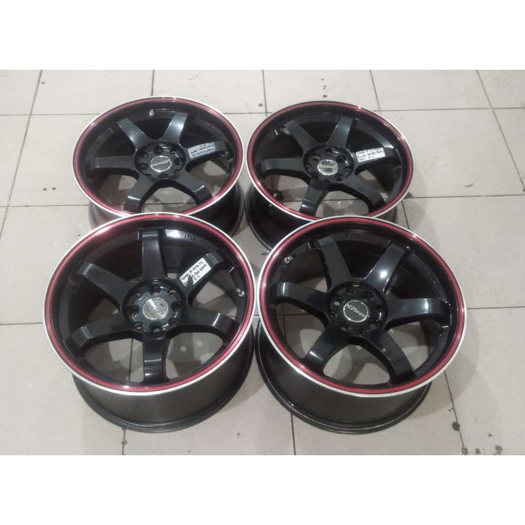 Jual Velg Mobil Bekas HSR TOKYO Ring 17X7,5/9 Hole 4X100 4X114,3 ET42 35 BLACK Untuk Mobil Jazz ...
