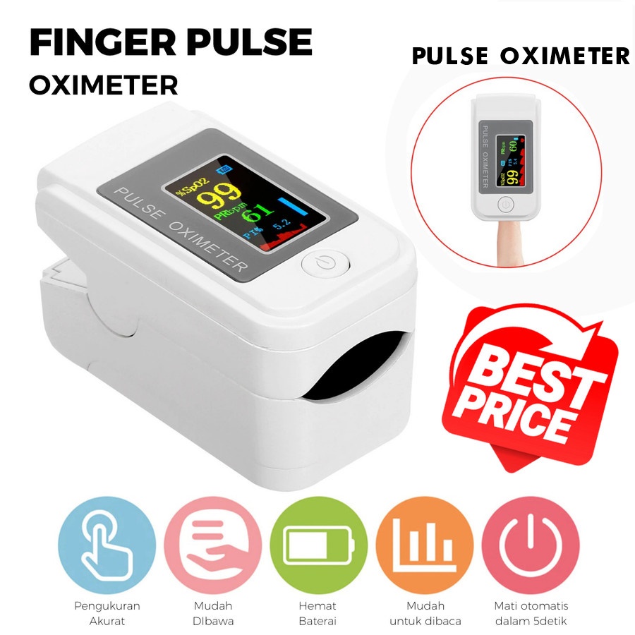 Jual Saturasi Oksigen Fingertip Pulse Oximeter Sp 02 Saturation Monitor ...