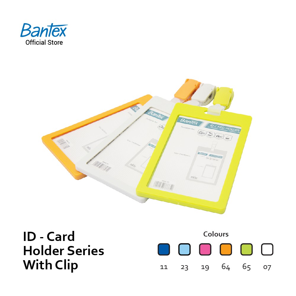 Jual Bantex ID Card Holder Series With Clip Portrait #8866 | Shopee ...