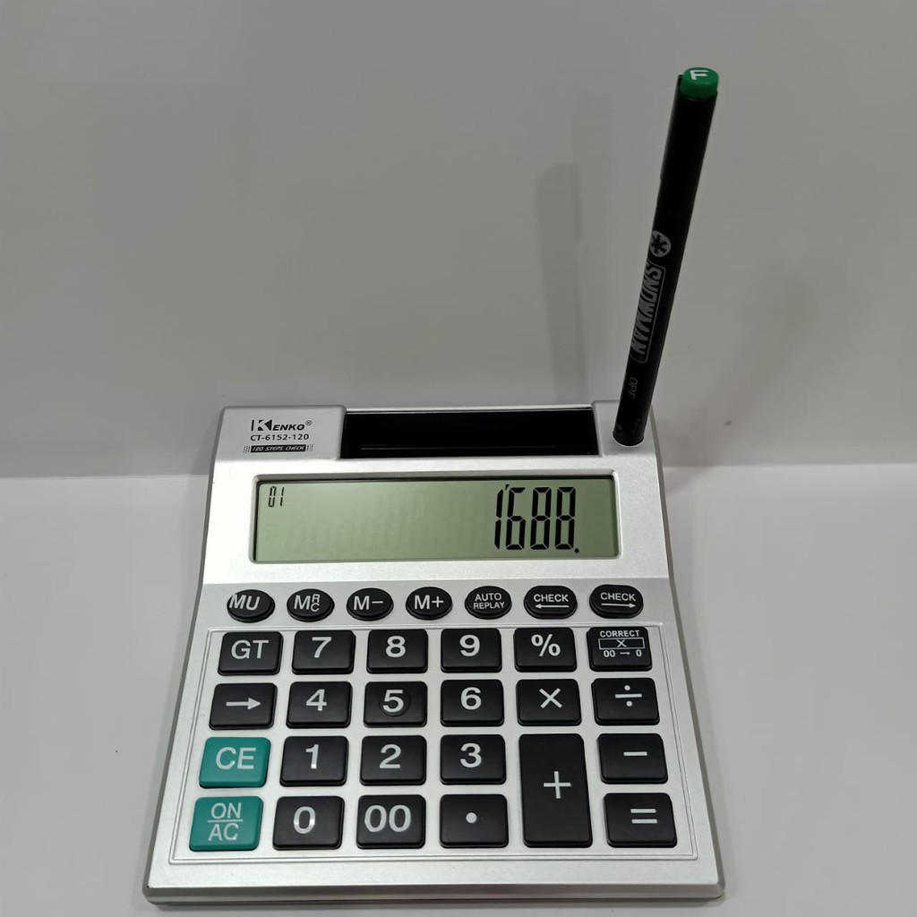Jual KALKULATOR KENKO WIDE SERIES TEMPAT PULPEN CEK ULANG 12 DIGIT ...