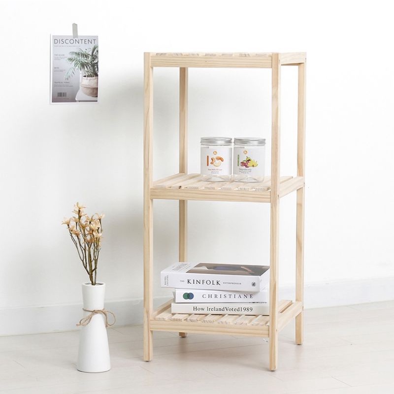 Jual Wooden Shelf - 3 Tingkat / Rak Serbaguna / Rak Dekorasi / Rak Kayu ...