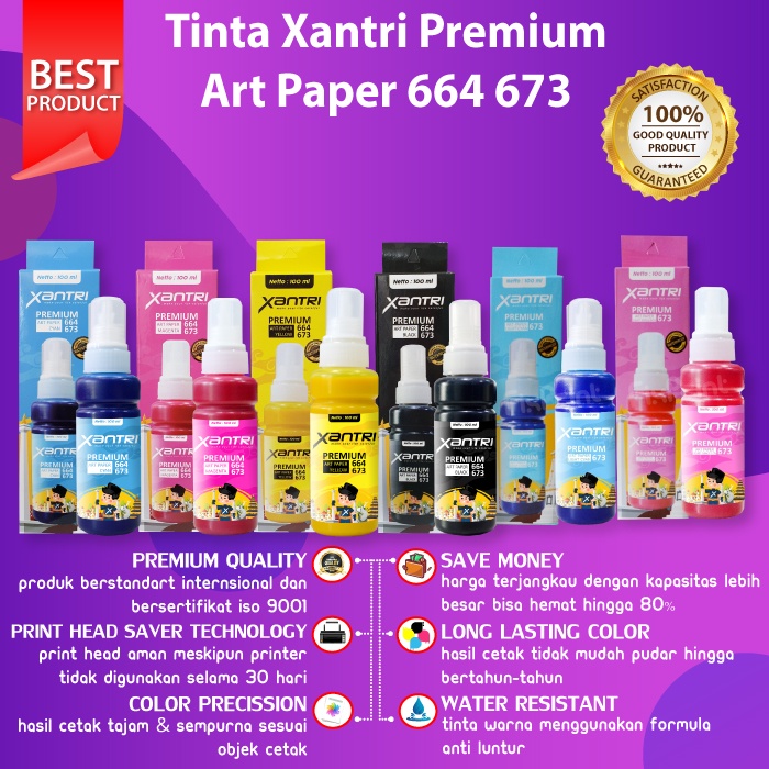 Jual Tinta Art Paper Premium Epsn 664 Printer L100 L200 L110 L120 L210 ...