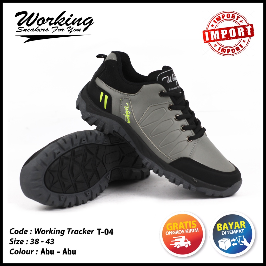 Jual Working Sneakers For You Sepatu Pria Tracking T-04 | Shopee Indonesia