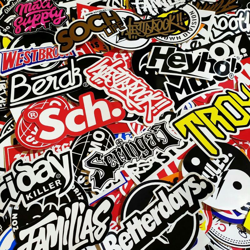 Jual STIKER BRAND DISTRO LOCAL INDONESIA ISI 10 STICKER | Shopee Indonesia