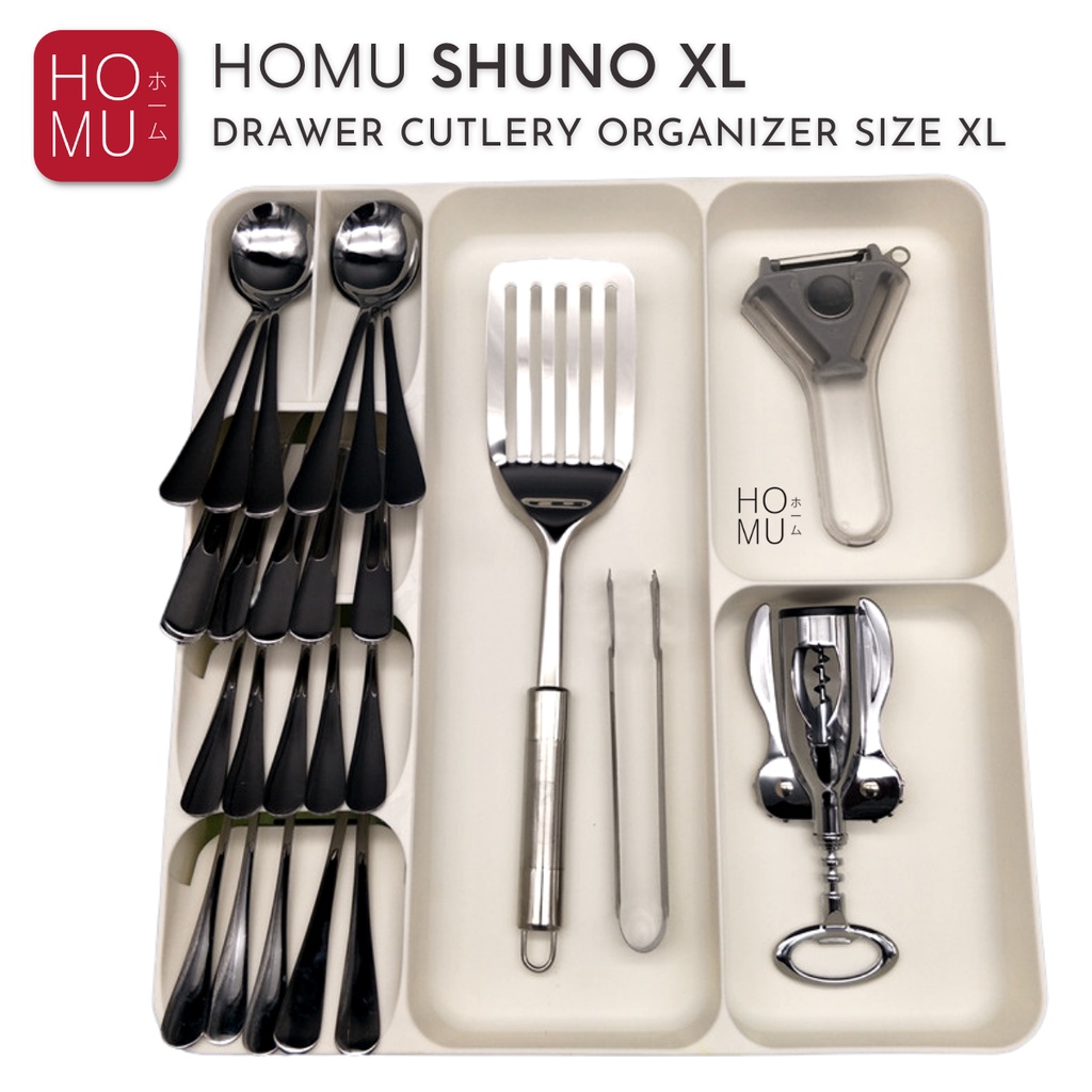 Jual HOMU SHUNO XL DRAWER ORGANIZER SENDOK GARPU SPATULA CUTLERY ...