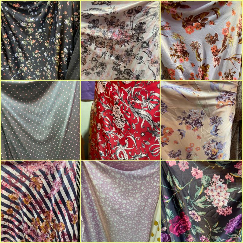 Jual Kain satin / kain satin premium / kain satin motif // kain satin ...