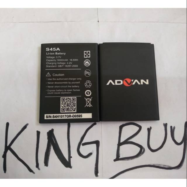 Jual BATERAI ADVAN S45C S45A DOUBLE POWER ORIGINAL BATRE BATTERY BATERAY BATERE BATT BATERY ...
