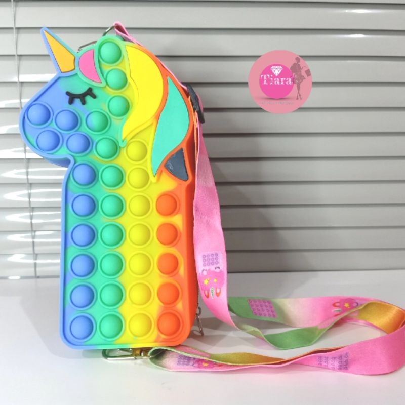 Jual TAS UNICORN DOUBLE POP IT BESAR MUAT HP | Shopee Indonesia