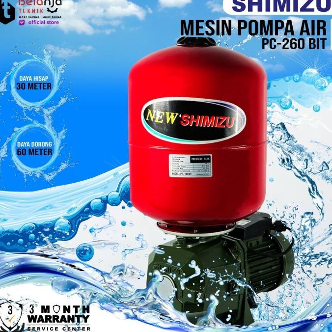 Jual MESIN POMPA AIR - JET PUMP SHIMIZU PC 260 BIT - 1.25 INCHI - 30 METER DFHFG6954 | Shopee ...