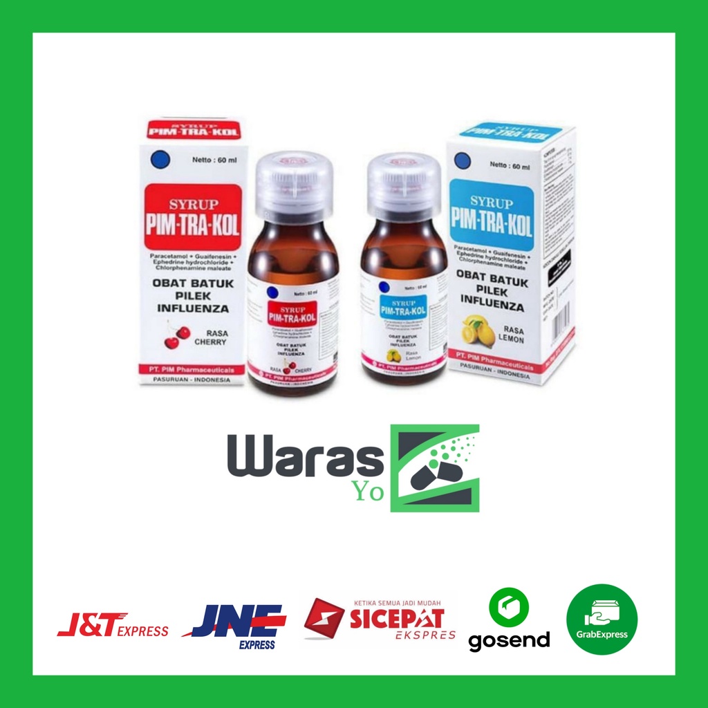 Jual [SW] PIM-TRA-KOL Cherry-Lemon 60 ml / Pimtrakol-Obat Batuk Pilek ...