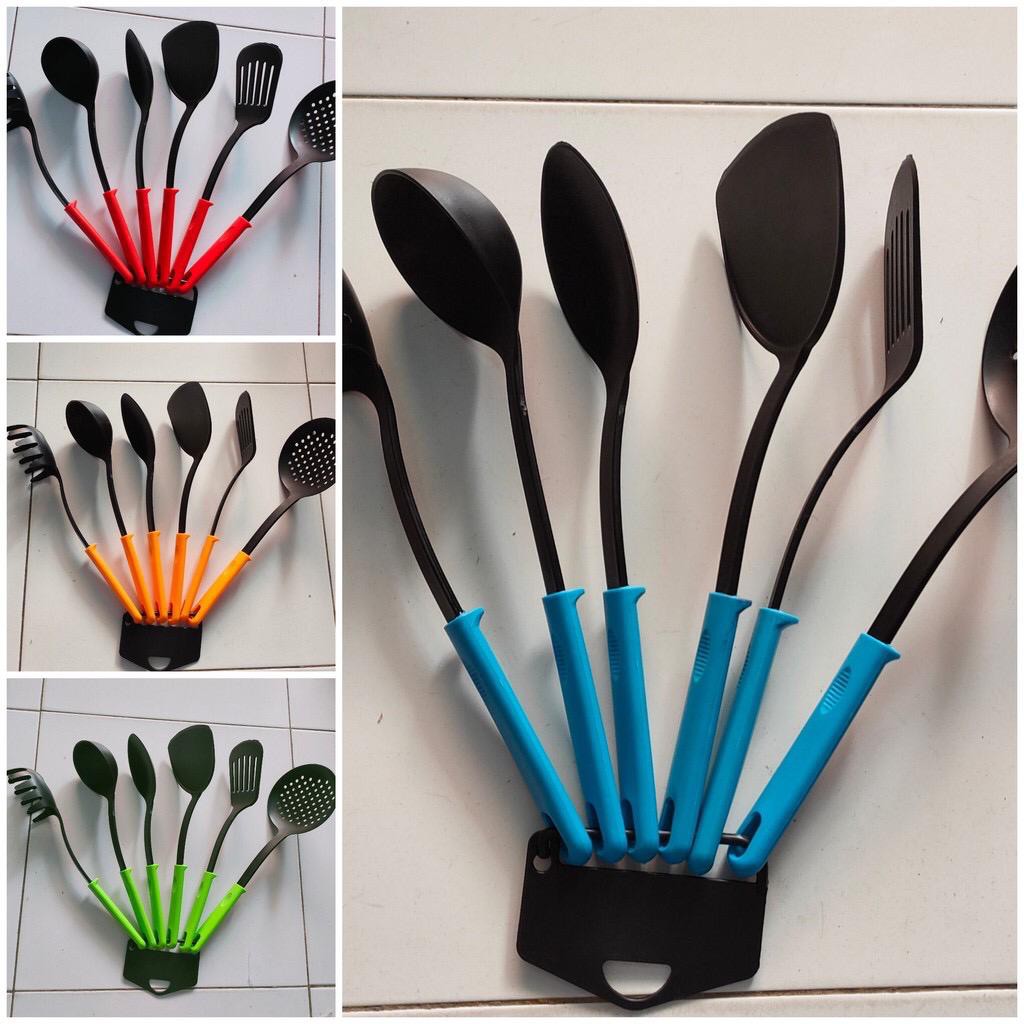 Jual Spatula Sutil Alat Masak Penggorengan Sendok Sup Nasi Dapur Nylon ...