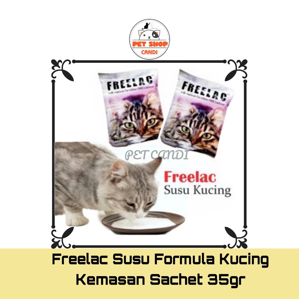 Jual Susu Kucing Dewasa Freelac Sachet 35 gr Milk Replacer | Shopee ...