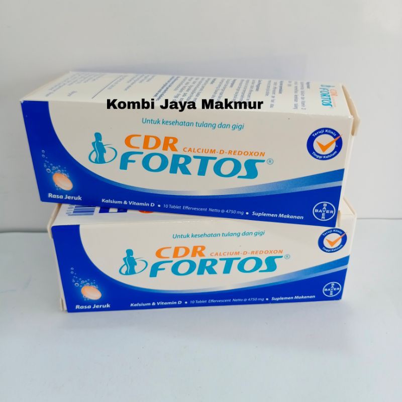 Jual CDR Fortos suplemen kalsium isi 10 tablet effervescent | Shopee ...